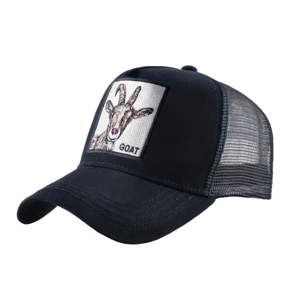 Animal | Accessories | Goat Embroidered Trucker Hat Black | Poshmark